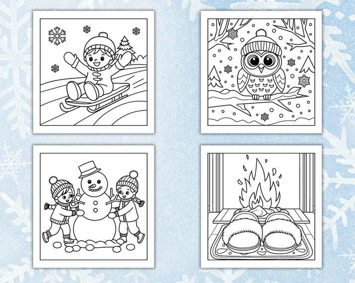 126 Bold and Easy Cozy Winter Coloring Pages for Kids & Adults – RASPIEE