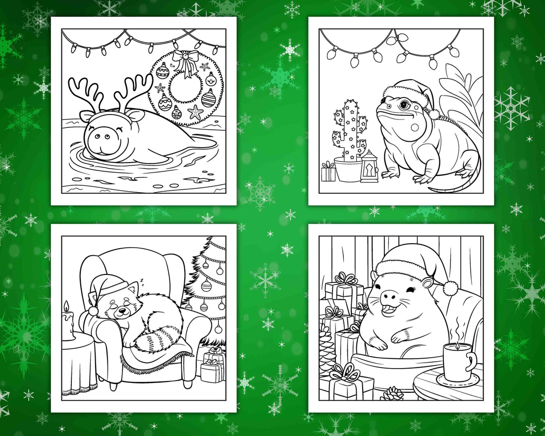 114 Bold and Easy Festive Corner Christmas Coloring Pages – RASPIEE