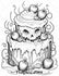 68 Halloween Spooky Desserts Grayscale Coloring Pages Printable for Ad ...