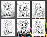 200 Woodland Baby Dragons Coloring Pages for Kids, Printable PDF Insta ...