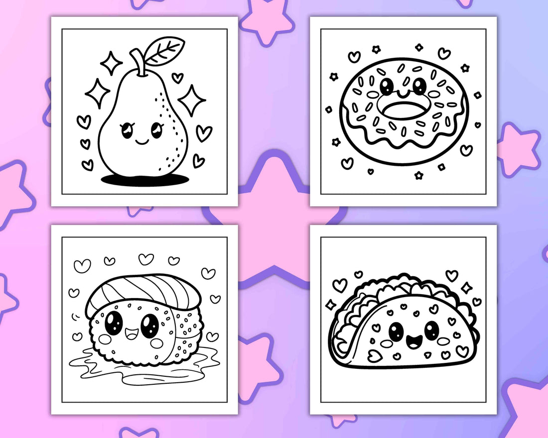 189 Bold and Easy Kawaii Food Coloring Pages for Kids & Adults – RASPIEE