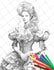50 Victorian Fashion Grayscale Coloring Pages Printable for Adults, PD ...