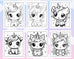 150 Adorable Kawaii Unicorn Printable Coloring Pages for Kids, Printab ...