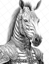 80 Gothic Animals Grayscale Adult Coloring Pages, Printable PDF Instan ...