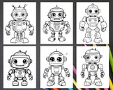 210 Robot Coloring Pages for Kids | Educational Preschool Activity Book ...
