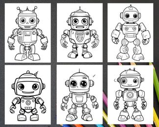 210 Robot Coloring Pages for Kids | Educational Preschool Activity Book ...