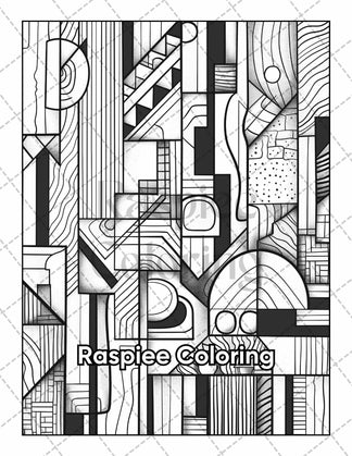 50 Abstract Art Adult Coloring Pages Printable PDF Instant Download ...