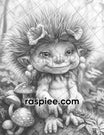 65 Fantasy Little Trolls Grayscale Adult Coloring Pages Printable PDF ...