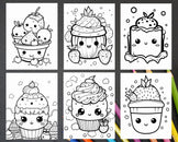 200 Kawaii Food Coloring Pages for Kids, Fun Homeschool Activities, Pr ...