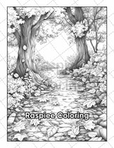 101 Relaxing Landscapes Grayscale Adult Coloring Pages Printable PDF I ...