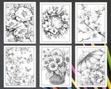 101 Tranquil Blooms Adult Coloring Pages Printable PDF Instant Downloa ...