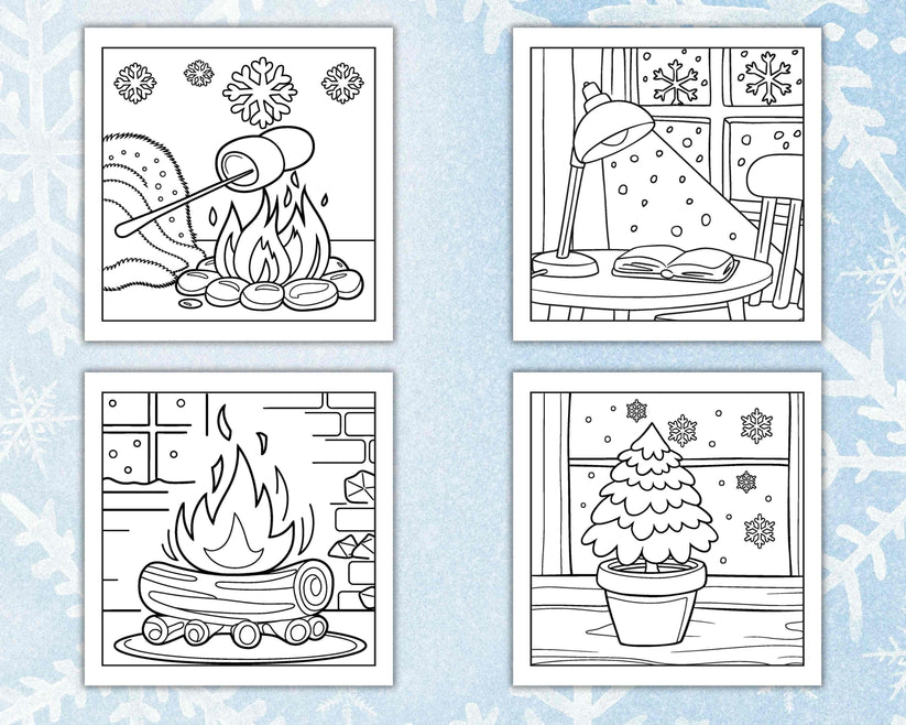126 Bold and Easy Cozy Winter Coloring Pages for Kids & Adults – RASPIEE