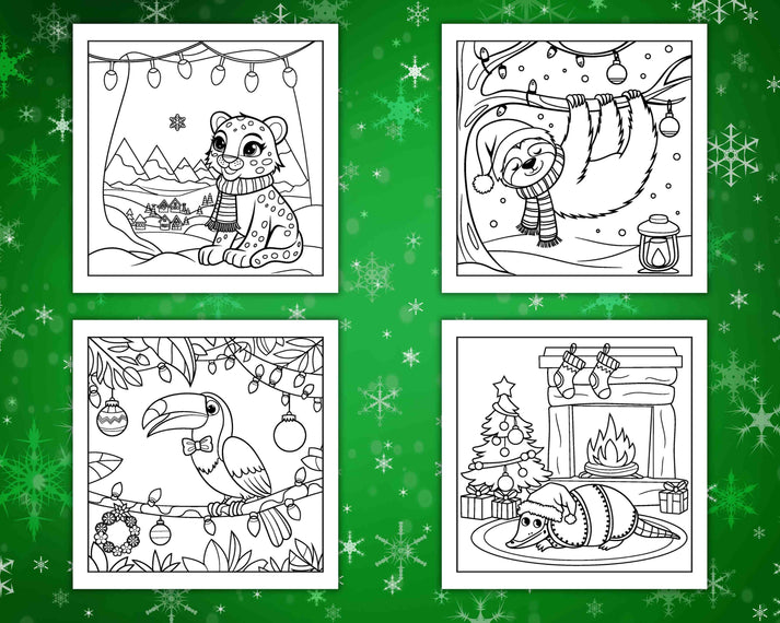 114 Bold and Easy Festive Corner Christmas Coloring Pages – RASPIEE