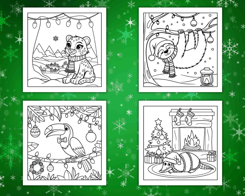 114 Bold and Easy Festive Corner Christmas Coloring Pages – RASPIEE