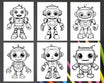 210 Robot Coloring Pages for Kids | Educational Preschool Activity Book ...