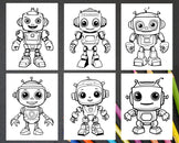 210 Robot Coloring Pages for Kids | Educational Preschool Activity Book ...