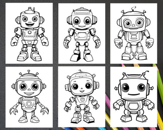 210 Robot Coloring Pages for Kids | Educational Preschool Activity Book ...