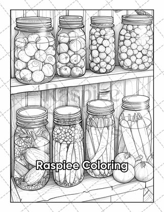 50 Country Farm Scenes Adult Coloring Pages Printable PDF Instant Down ...