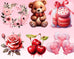 Valentine's Day Clip Art Mega Bundle, 50 PNG High-Res Files for Commer ...