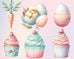 Charming Pastel Easter Clipart Bundle, 34 PNG High-Res Files for Comme ...