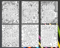 100 Free Motivational Quotes Adult Coloring Pages Printable PDF Instan ...