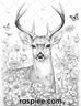 55 Enchanting Spring Animals Grayscale Adult Coloring Pages, Printable ...