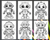 210 Robot Coloring Pages for Kids | Educational Preschool Activity Book ...