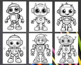 210 Robot Coloring Pages for Kids | Educational Preschool Activity Book ...