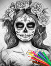 30 Printable Horror Bride Coloring Pages for Adults, Gothic Wedding Gr ...