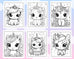 150 Adorable Kawaii Unicorn Printable Coloring Pages for Kids, Printab ...