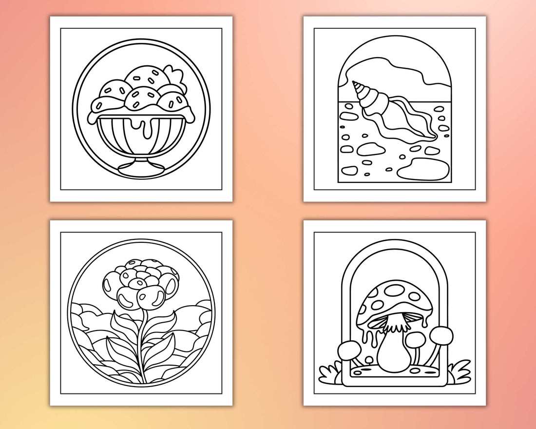 120 Bold and Easy Minimal Art Coloring Pages for All Ages – RASPIEE
