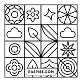 50 Bold and Easy Comfy Patterns Coloring Pages – RASPIEE