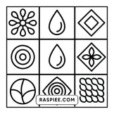 50 Bold and Easy Comfy Patterns Coloring Pages – RASPIEE