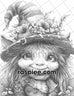 65 Fantasy Little Trolls Grayscale Adult Coloring Pages Printable PDF ...