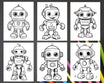 210 Robot Coloring Pages for Kids | Educational Preschool Activity Book ...