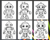210 Robot Coloring Pages for Kids | Educational Preschool Activity Book ...