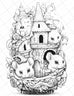 40 Magical Mouse Houses Grayscale Coloring Pages Printable for Adults ...