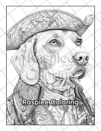 50 Dogs Dressed Up Adult Coloring Pages Printable PDF Instant Download ...