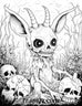 50 Halloween Scary Animals Grayscale Coloring Pages Printable for Adul ...