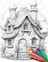 40 Stone Cottage Houses Grayscale Coloring Pages Printable for Adults ...