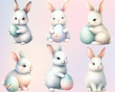 Charming Pastel Easter Clipart Bundle, 34 PNG High-Res Files for Comme ...
