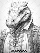 80 Gothic Animals Grayscale Adult Coloring Pages, Printable PDF Instan ...