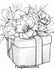 40 Flower Gift Box Grayscale Coloring Pages Printable for Adults Kids ...