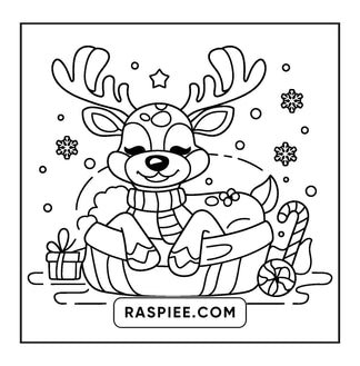 72 Bold and Easy Cute Christmas Coloring Pages for Kids & Adults – RASPIEE