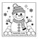 72 Bold and Easy Cute Christmas Coloring Pages for Kids & Adults – RASPIEE