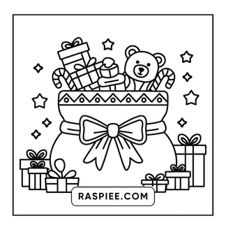 72 Bold and Easy Cute Christmas Coloring Pages for Kids & Adults – RASPIEE