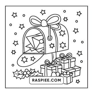 72 Bold and Easy Cute Christmas Coloring Pages for Kids & Adults – RASPIEE
