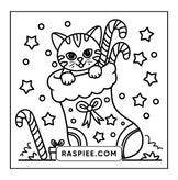 72 Bold and Easy Cute Christmas Coloring Pages for Kids & Adults – RASPIEE
