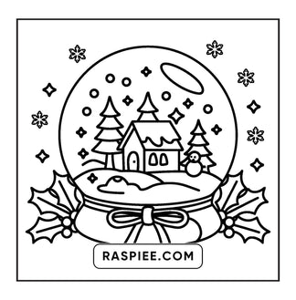 72 Bold and Easy Cute Christmas Coloring Pages for Kids & Adults – RASPIEE