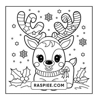 72 Bold and Easy Cute Christmas Coloring Pages for Kids & Adults – RASPIEE
